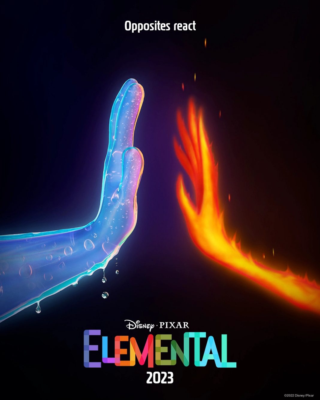 Gegensätze ziehen sich an im Teaser zu Pixars "Elemental"