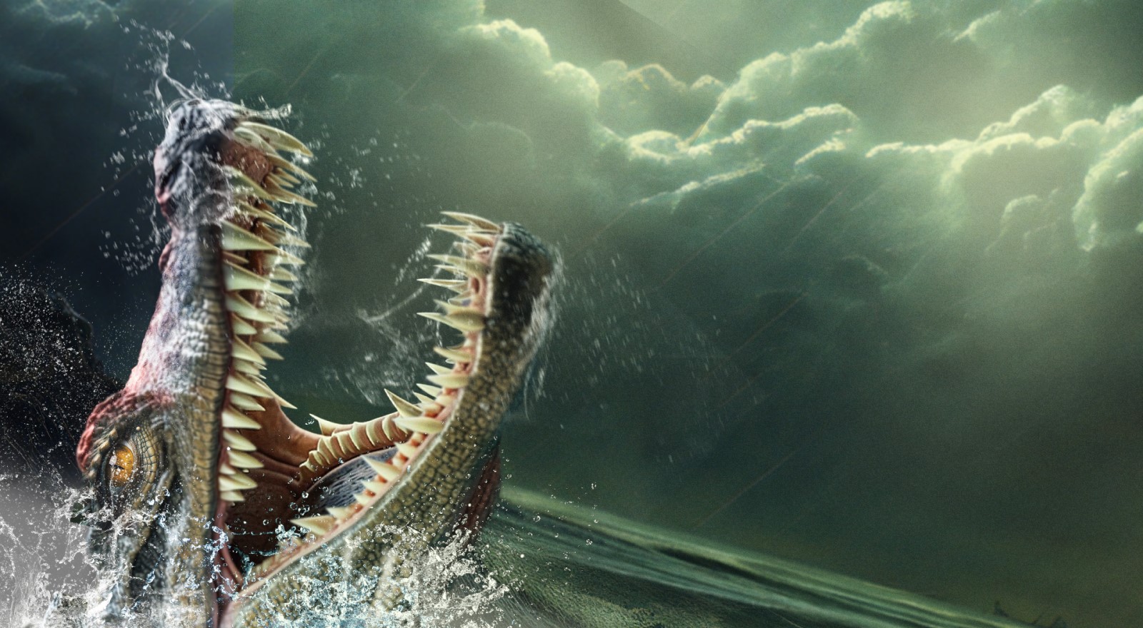 Krokodile greifen Höhlenforscher an im Trailer zu "Crocodile Swarm"