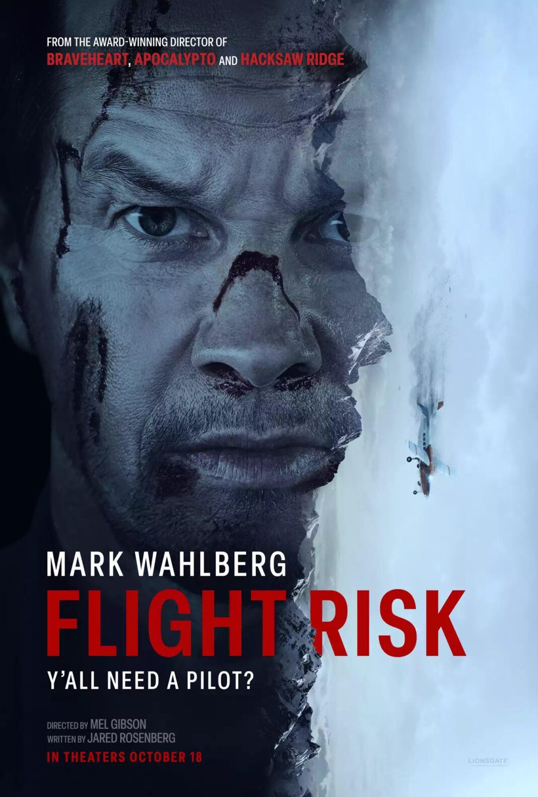 Mark Wahlberg spielt einen Schurken mit Halbglatze im Trailer zu Mel Gibsons Thriller "Flight Risk"